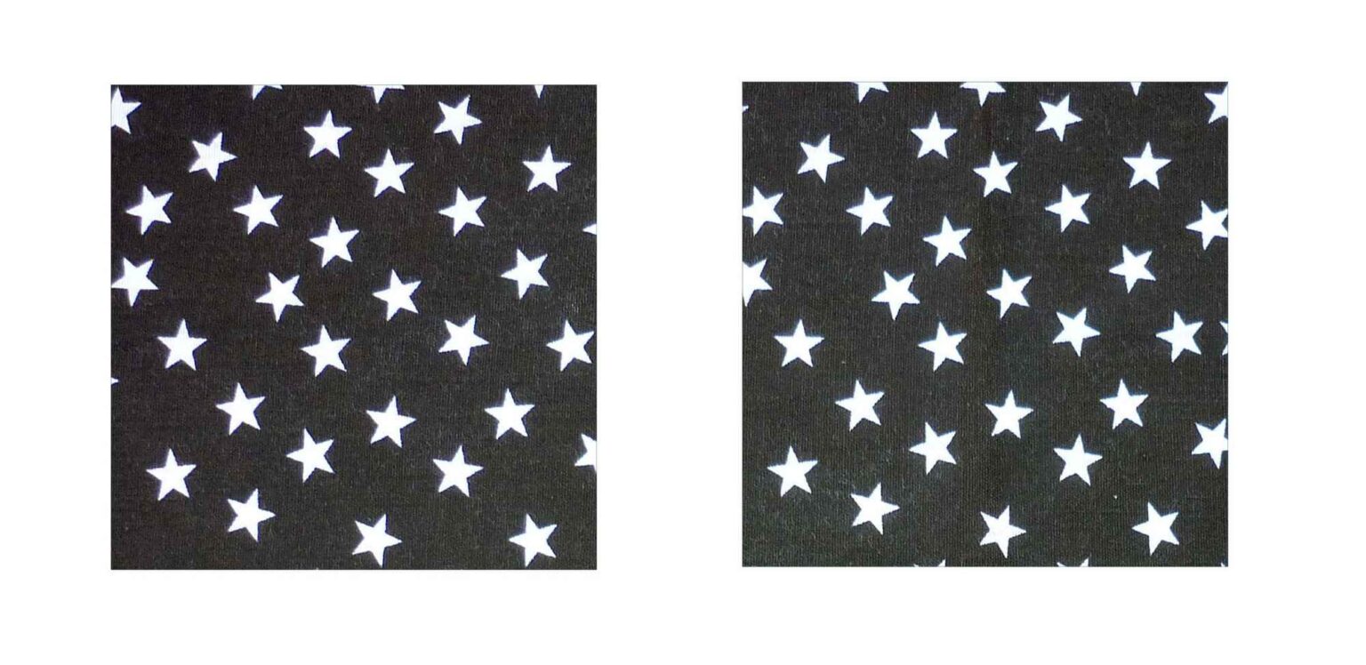Black and White Stars Cotton Iron On Elbow / Knee Patches – Vintage Patch